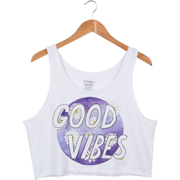 Freshtops | Tops | Freshtops Good Vibes Crop Top | Poshmark
